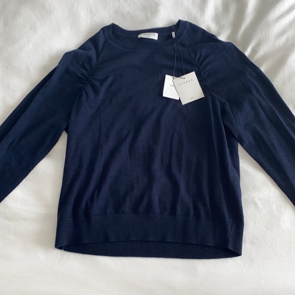Sandro | Sweaters | Sandro Navy Cashmere Sweater | Poshmark